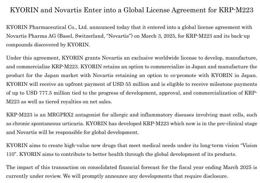 8.3亿美元！诺华引进一款临床前MRGPRX2拮抗剂医药新闻-ByDrug-一站式医药资源共享中心-医药魔方