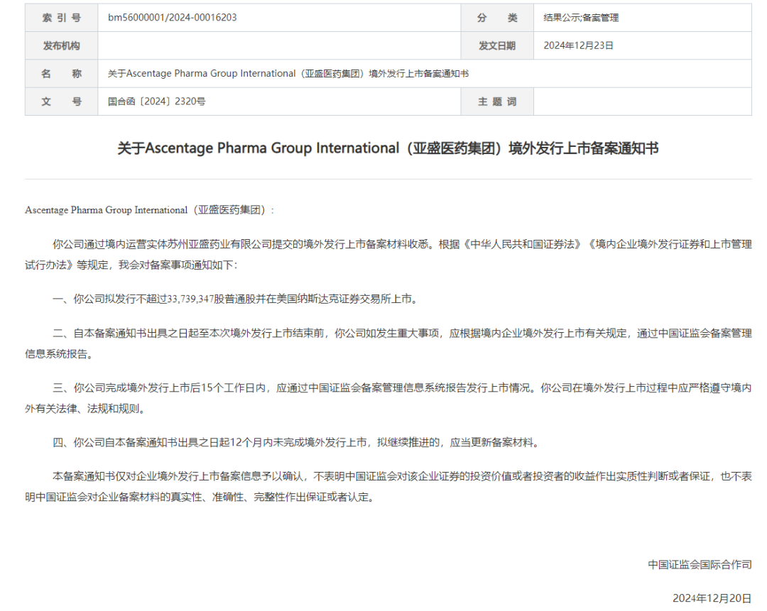 亚盛医药完成纳斯达克IPO备案医药新闻-ByDrug-一站式医药资源共享中心-医药魔方