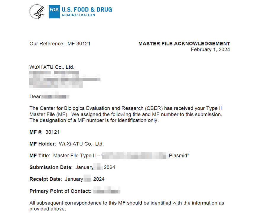 赋能CGT申报进程│药明生基顺利完成一系列质粒及病毒载体FDA DMF备案医药新闻-ByDrug-一站式医药资源共享中心-医药魔方