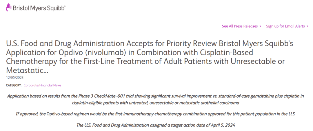 O药新适应症申报上市，一线治疗尿路上皮癌医药新闻-ByDrug-一站式医药资源共享中心-医药魔方