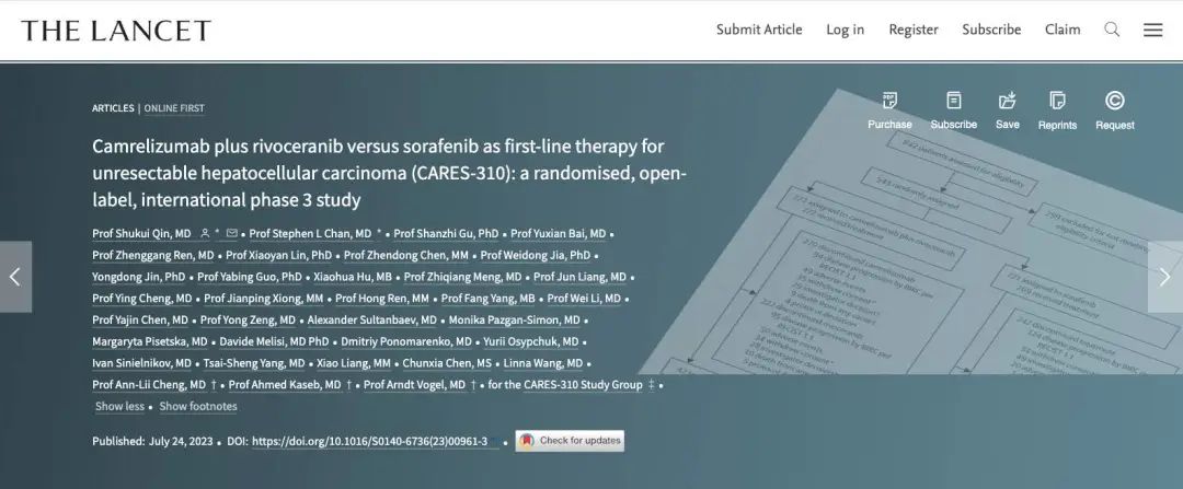 【3624】恒瑞CARES-310研究荣登《柳叶刀》| “零”的突破，中国主导国际性肿瘤III期临床研究首次问鼎主刊医药新闻-ByDrug-一 ...