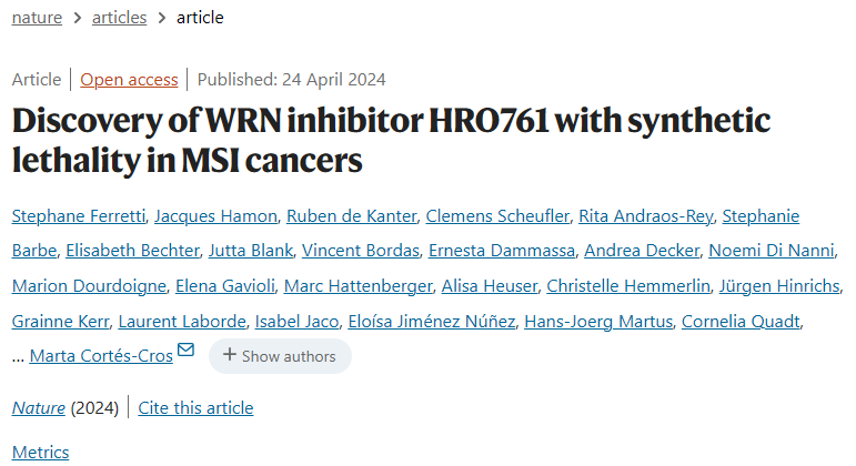 1天2篇Nature！“合成致死”靶点WRN，抗癌潜力无限医药新闻-ByDrug-一站式医药资源共享中心-医药魔方