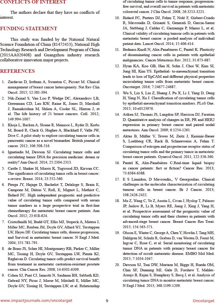 中国学者基于上皮-间质转化对循环肿瘤细胞亚组激素受体状态进行分析医药新闻-ByDrug-一站式医药资源共享中心-医药魔方