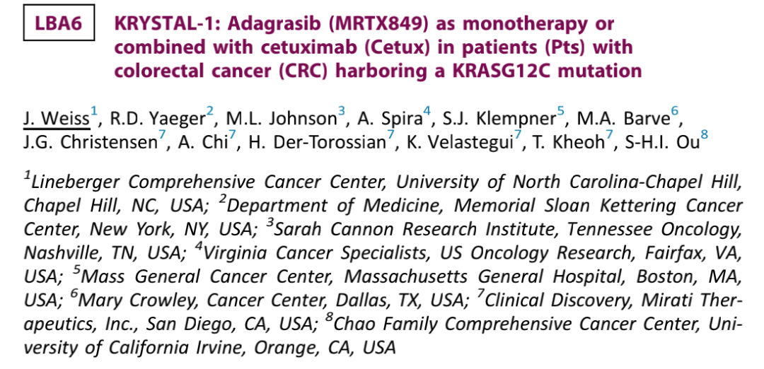 【2021 ESMO】KRYSTAL-1: Adagrasib 单药/联合西妥昔单抗治疗KRAS G12C阳性结直肠癌医药新闻-ByDrug ...