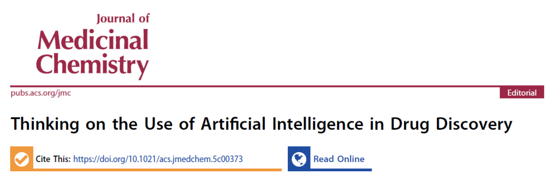 JMC Editorial｜药物发现中的AI应用思考医药新闻-ByDrug-一站式医药资源共享中心-医药魔方