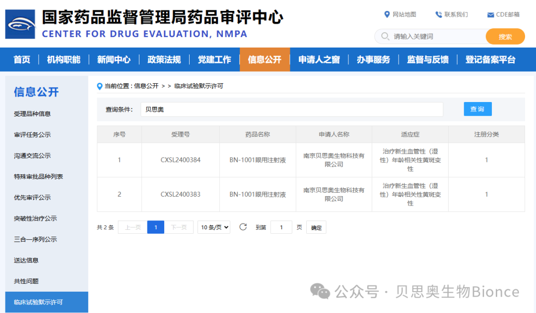 大事记 | 南京贝思奥首款全球最低剂量基因治疗药BN-1001眼用注射液IND获批医药新闻-ByDrug-一站式医药资源共享中心-医药魔方
