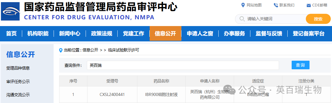 英百瑞第四款获批产品：IBR900细胞注射液获得CDE临床试验默示许可医药新闻-ByDrug-一站式医药资源共享中心-医药魔方