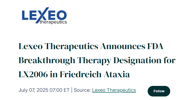 Lexeo Therapeutics：AAV基因疗法获FDA突破性疗法认定医药新闻-ByDrug-一站式医药资源共享中心-医药魔方