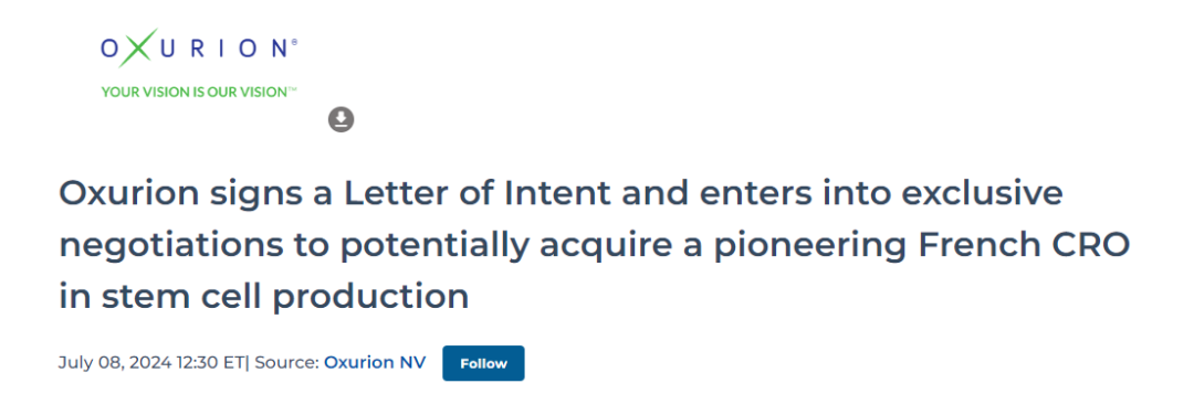 濒临破产的biotech收购干细胞先驱CRO公司医药新闻-ByDrug-一站式医药资源共享中心-医药魔方