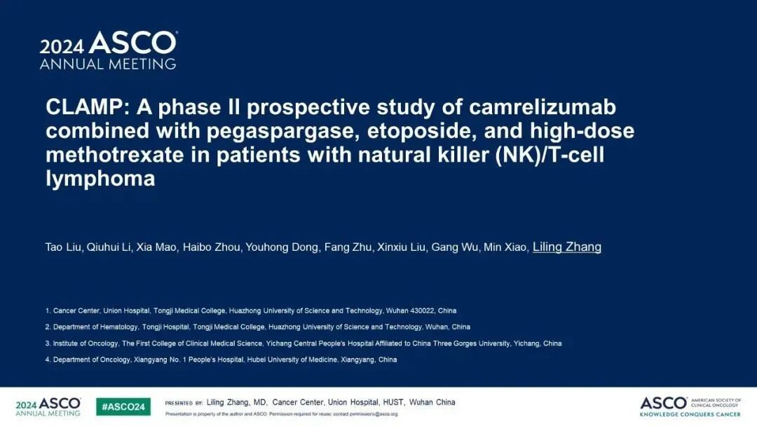 2024 ASCO口头报告｜恒瑞创新药卡瑞利珠单抗联合治疗NK/T细胞淋巴瘤研究结果公布医药新闻-ByDrug-一站式医药资源共享中心-医药魔方
