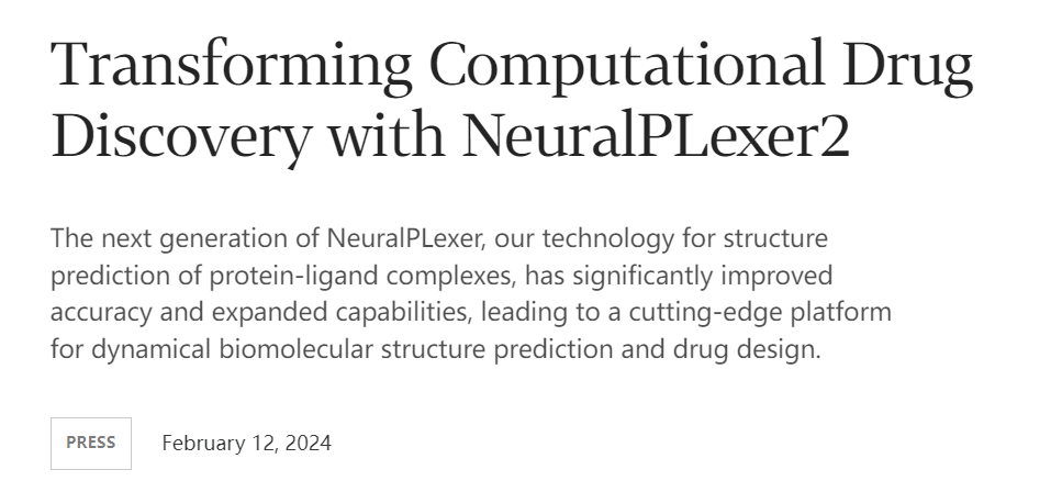 超越AlphaFold2！生成式AI技术NeuralPLexer来了……医药新闻-ByDrug-一站式医药资源共享中心-医药魔方