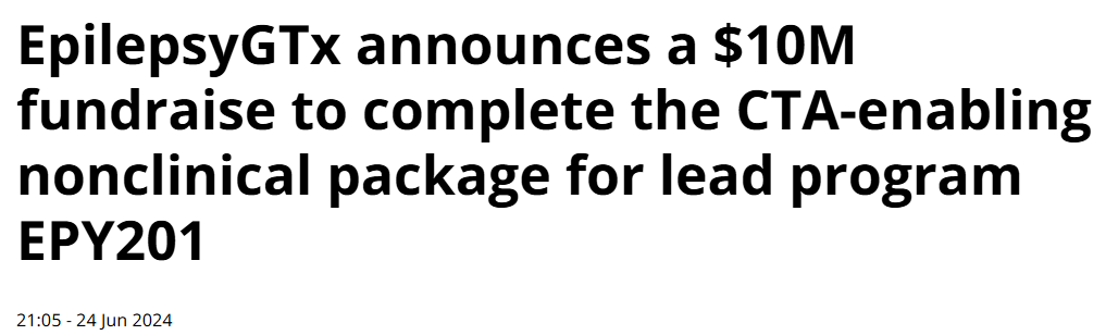 新锐！1000万美元种子轮融资，开发难治性癫痫基因治疗医药新闻-ByDrug-一站式医药资源共享中心-医药魔方