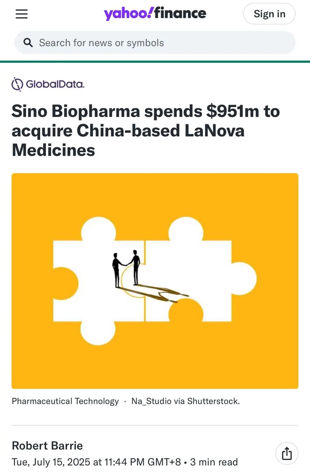 外媒关注中国生物制药重磅交易：中国药企里程碑式并购医药新闻-ByDrug-一站式医药资源共享中心-医药魔方