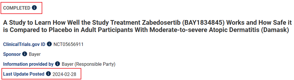 拜耳终止IRAK4抑制剂的特应性皮炎II期临床医药新闻-ByDrug-一站式医药资源共享中心-医药魔方