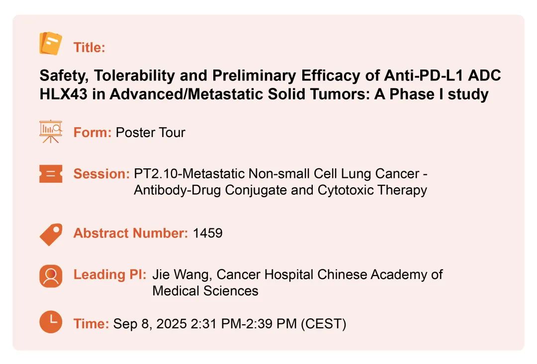 WCLC抢先看！ 复宏汉霖PD-L1 ADC HLX43 高效低毒，47.4% ORR刷新EGFR野生型nsqNSCLC患者获益医药新闻-ByDrug-一站式医药资源共享中心-医药魔方