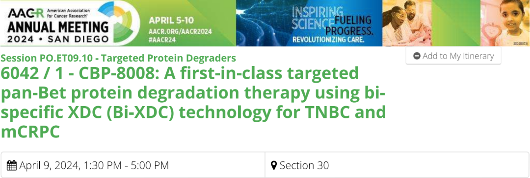 【AACR 2024】同宜医药公布最新管线CBP-8008临床前研究进展医药新闻-ByDrug-一站式医药资源共享中心-医药魔方