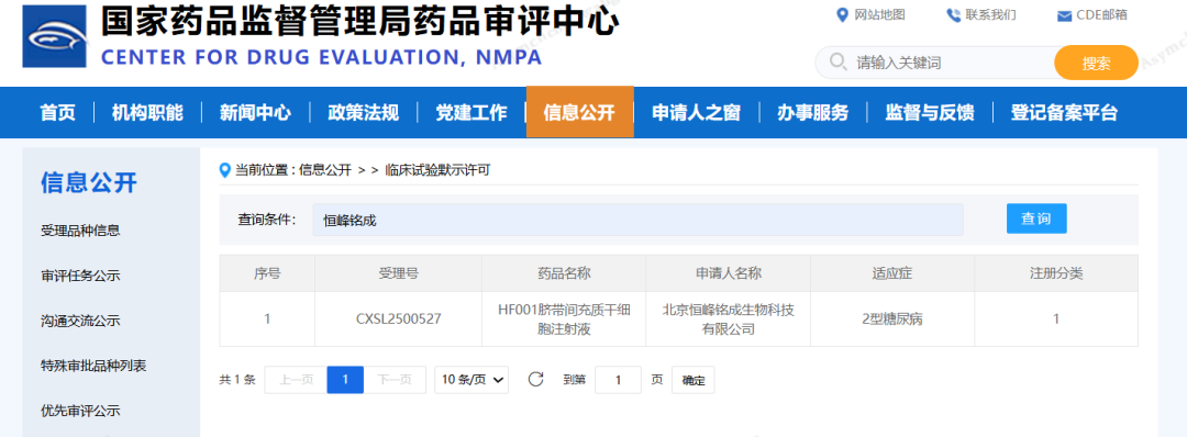 恒峰铭成：脐带间充质干细胞IND获批，治疗2型糖尿病医药新闻-ByDrug-一站式医药资源共享中心-医药魔方