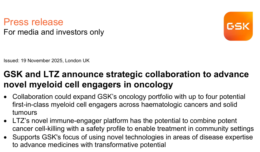 5000万美元首付款！GSK押注泽安生物MCE平台医药新闻-ByDrug-一站式医药资源共享中心-医药魔方