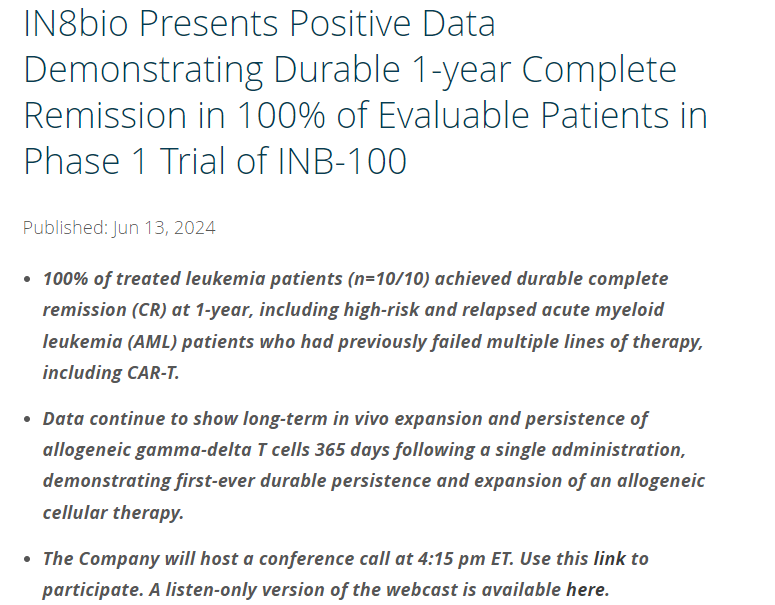 γδ T细胞疗法新数据公布，100%患者肿瘤细胞完全消失并维持1年医药新闻-ByDrug-一站式医药资源共享中心-医药魔方