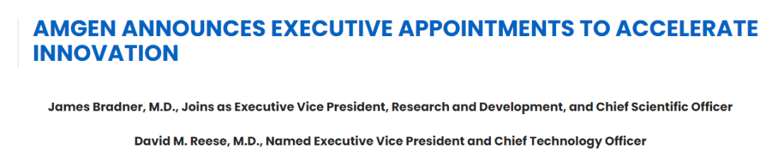 前诺华研发负责人James Bradner加入安进，担任首席科学官医药新闻-ByDrug-一站式医药资源共享中心-医药魔方