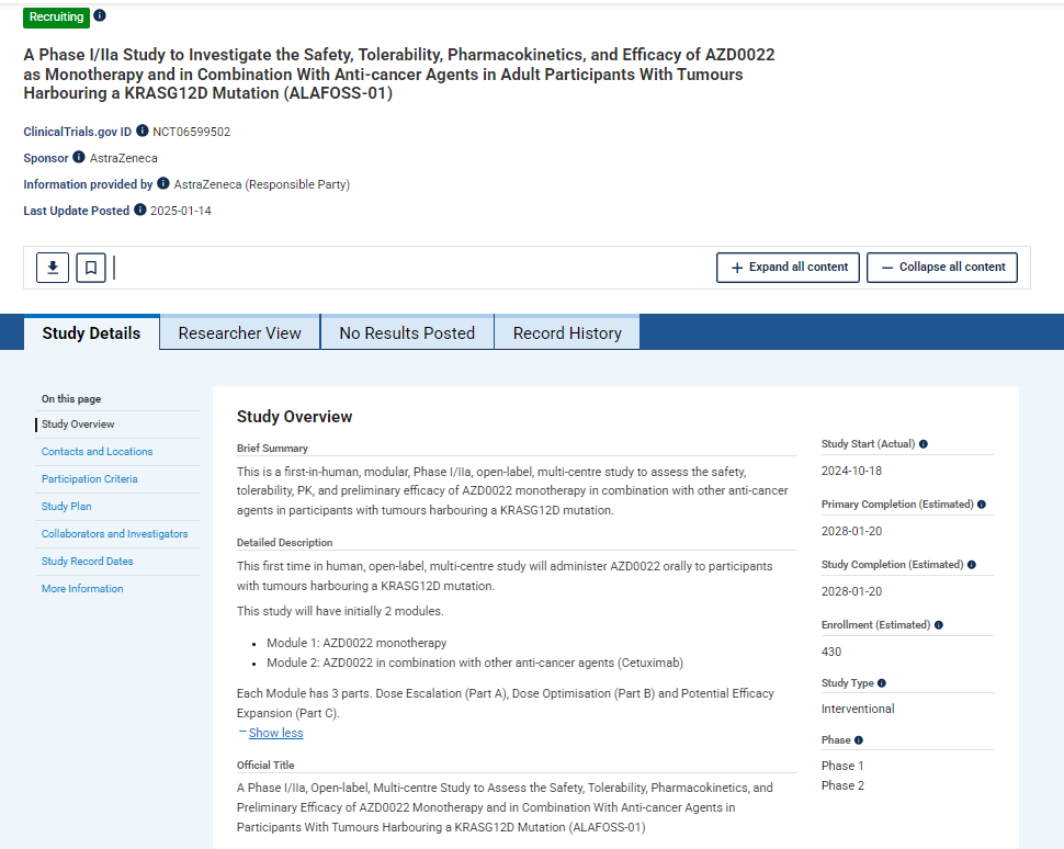 祐森健恒许可给阿斯利康的KRAS G12D抑制剂在中国获批临床医药新闻-ByDrug-一站式医药资源共享中心-医药魔方