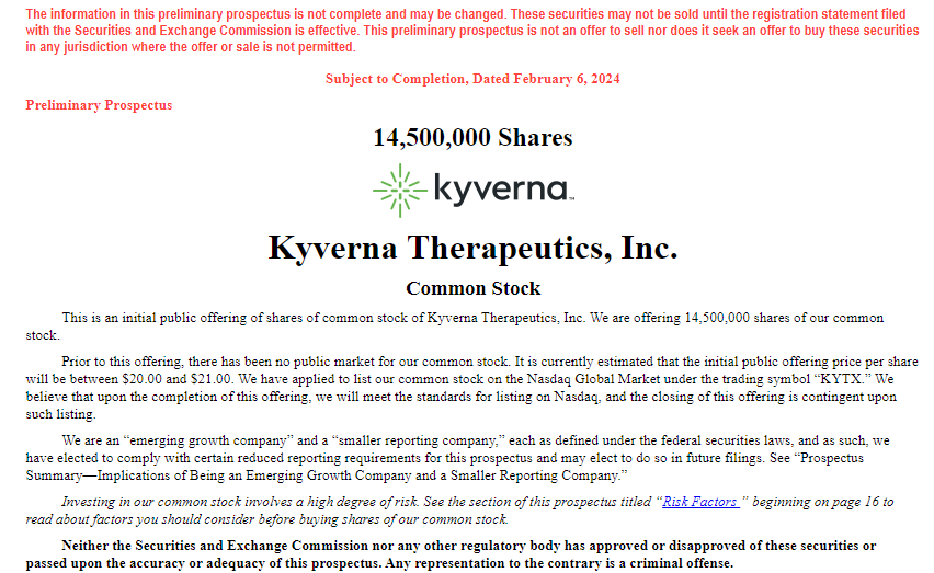 总额近3亿美元！Kyverna提高IPO金额，聚焦自免疾病CAR-T疗法医药新闻-ByDrug-一站式医药资源共享中心-医药魔方