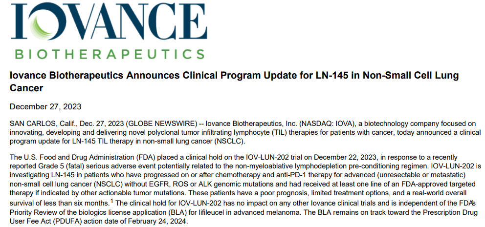 TIL疗法临床试验遭FDA暂停医药新闻-ByDrug-一站式医药资源共享中心-医药魔方