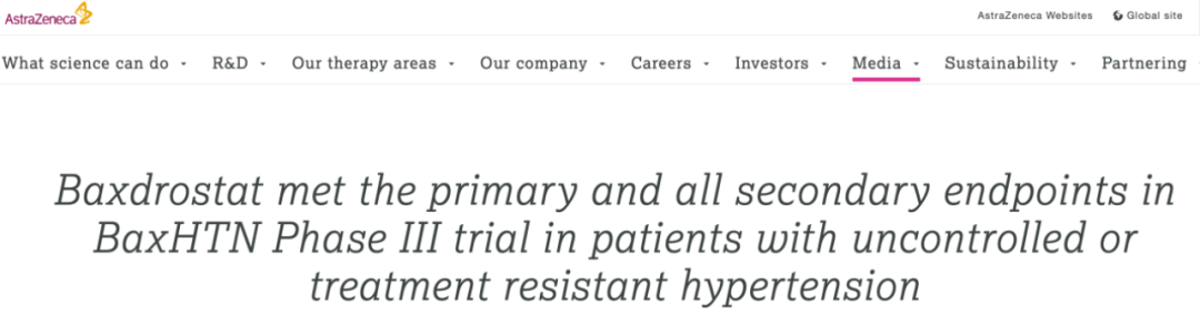 新药前沿｜难治性高血压患者有望迎来新一代药物Baxdrostat！医药新闻-ByDrug-一站式医药资源共享中心-医药魔方