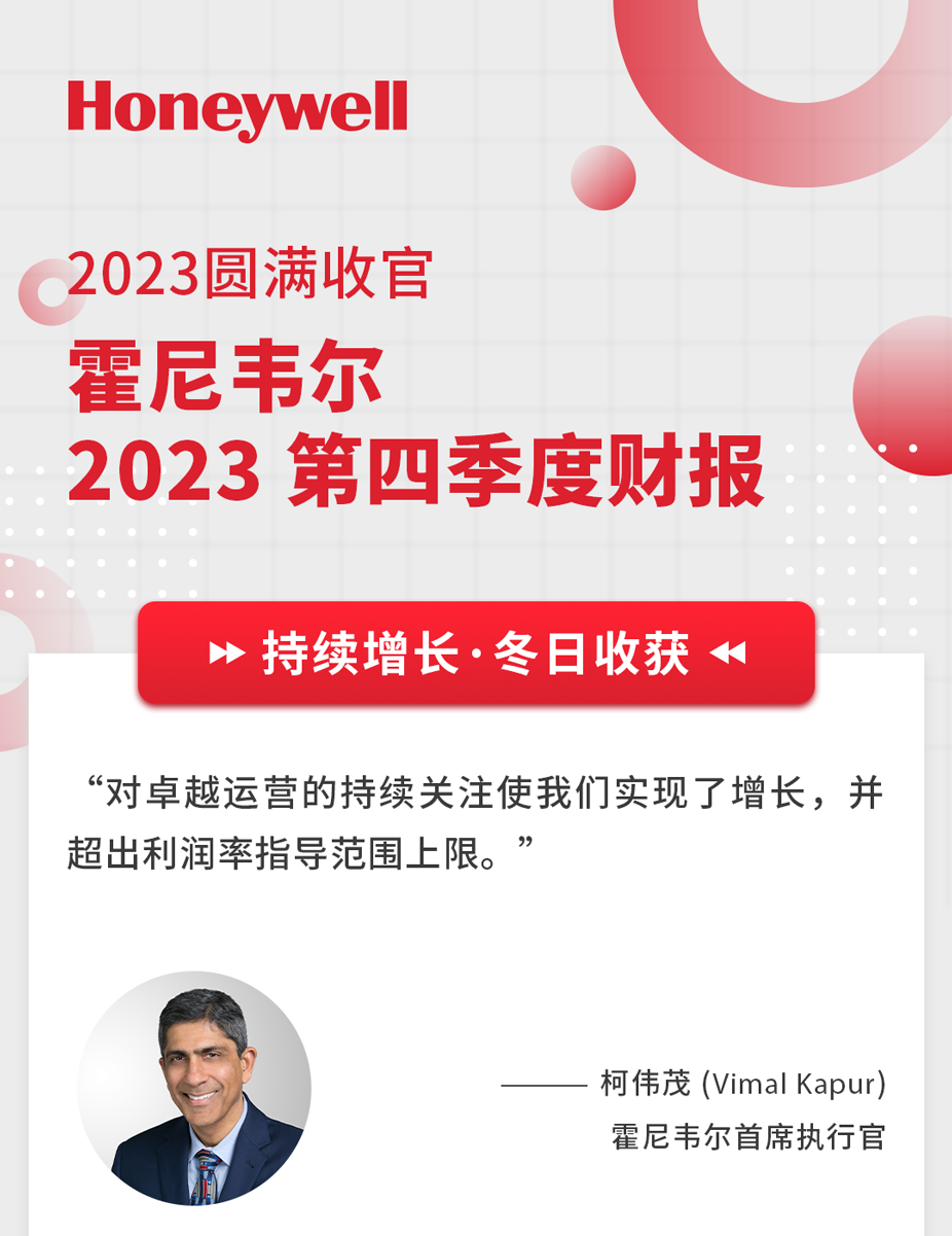 圆满收官！霍尼韦尔宣布2023年第四季度及全年业绩医药新闻-ByDrug-一站式医药资源共享中心-医药魔方