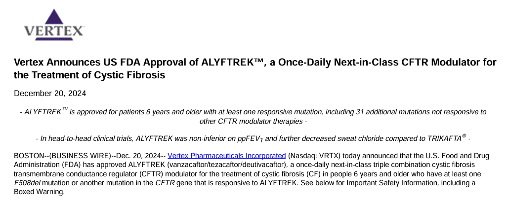 福泰制药新一代囊性纤维化疗法获FDA批准上市医药新闻-ByDrug-一站式医药资源共享中心-医药魔方