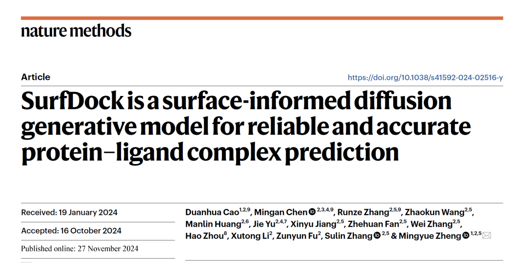 Nat Methods | SurfDock利用表面信息扩散生成模型实现蛋白质-配体复合物结构的精准预测医药新闻-ByDrug-一站式医药资源共享中心-医药魔方