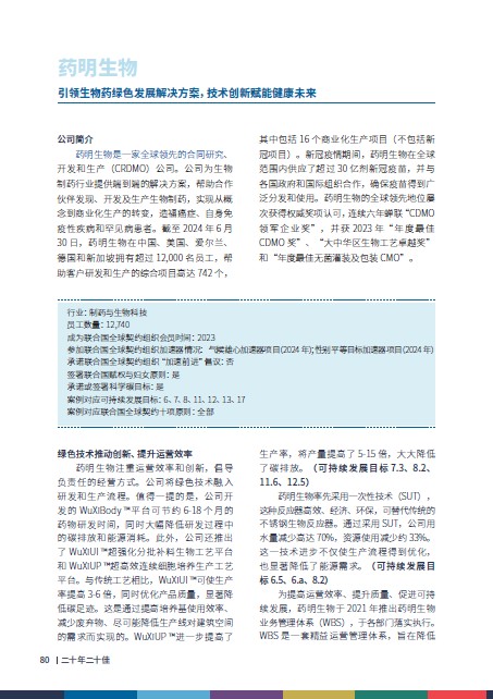 最高可降低80%产品碳足迹！药明生物Green CRDMO亮相2025 JPM医药新闻-ByDrug-一站式医药资源共享中心-医药魔方