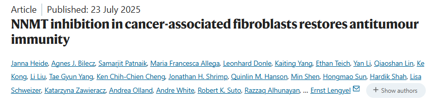 Nature：癌症免疫治疗新靶点——NNMT医药新闻-ByDrug-一站式医药资源共享中心-医药魔方