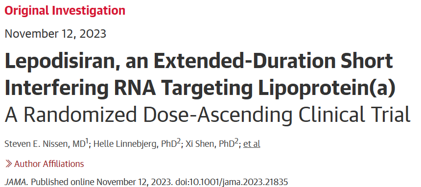 一针管一年，脂蛋白(a)降低达94%！礼来RNAi疗法首个人体数据公布医药新闻-ByDrug-一站式医药资源共享中心-医药魔方