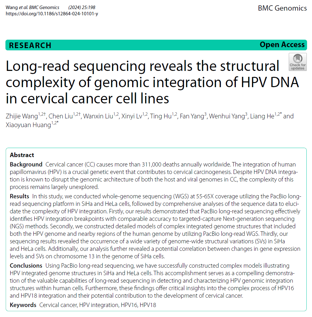 文献解读 | HPV整合研究新进展——长读长测序揭示宫颈癌细胞系中HPV DNA基因组整合结构复杂性医药新闻-ByDrug-一站式医药资源共享中心-医药魔方