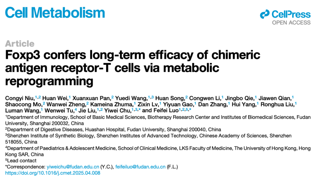 Cell子刊：复旦大学骆菲菲/储以微团队开发新型CAR-T细胞疗法，提高对实体瘤的治疗效果医药新闻-ByDrug-一站式医药资源共享中心-医药魔方
