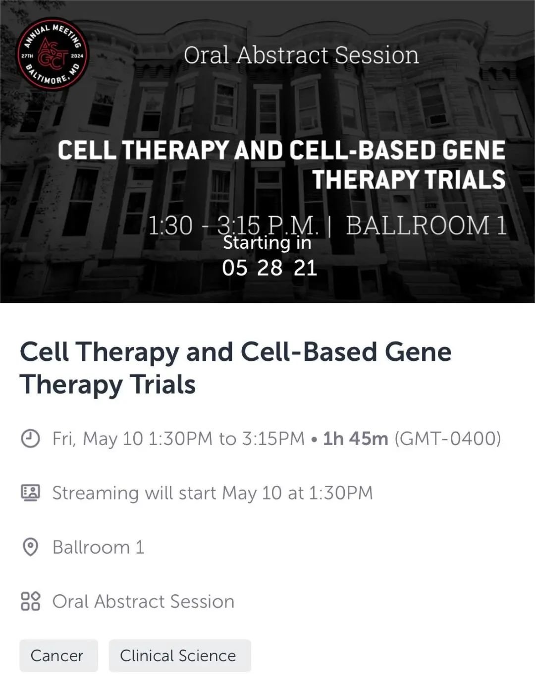 ASGCT 2024 | 邦耀生物CEO郑彪博士口头报告BRL-101治疗输血依赖型β-地中海贫血的最新研究数据医药新闻-ByDrug-一站式医药资源共享中心-医药魔方