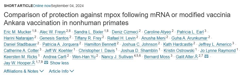 Cell突破：Moderna猴痘mRNA疫苗临床前疗效显著，击败经典疫苗医药新闻-ByDrug-一站式医药资源共享中心-医药魔方