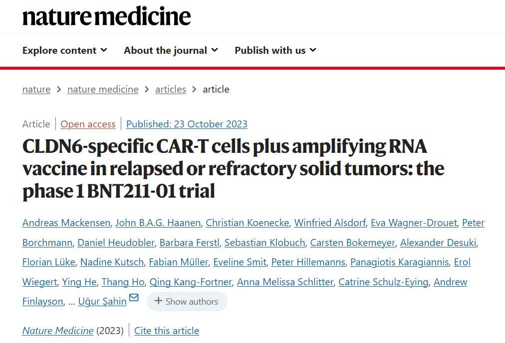Nature Medicine：抗肿瘤mRNA疫苗，临床试验！医药新闻-ByDrug-一站式医药资源共享中心-医药魔方