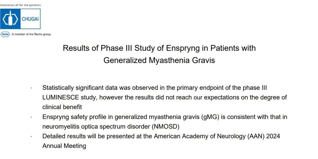 罗氏IL-6单抗治疗全身型重症肌无力III期研究未达预期医药新闻-ByDrug-一站式医药资源共享中心-医药魔方