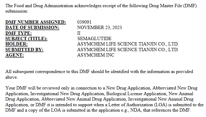 【纪实】凯莱英采用生物技术开发的司美格鲁肽原料药完成FDA的DMF备案医药新闻-ByDrug-一站式医药资源共享中心-医药魔方
