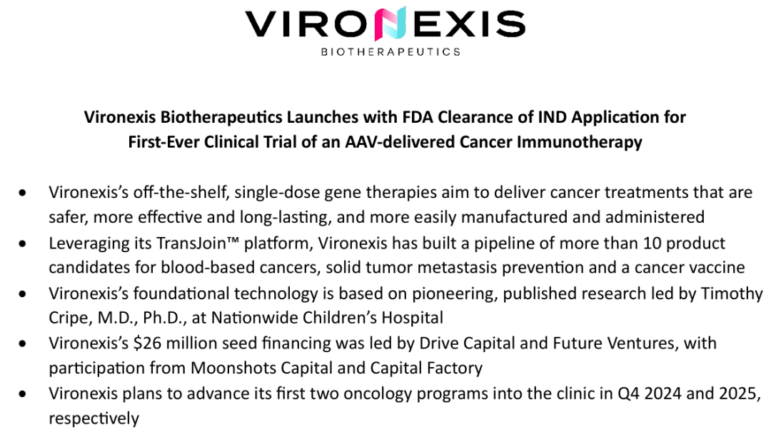 新锐！2600万美元种子轮融资，开发AAV基因疗法治疗肿瘤医药新闻-ByDrug-一站式医药资源共享中心-医药魔方