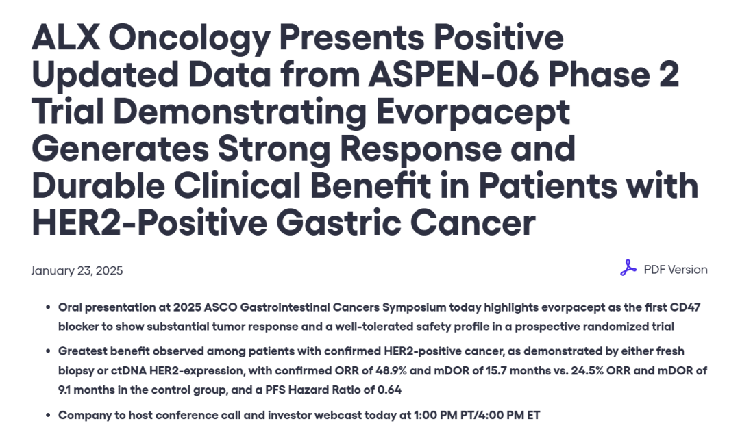 ORR最高59%！CD47抑制剂更新胃癌II期研究数据医药新闻-ByDrug-一站式医药资源共享中心-医药魔方